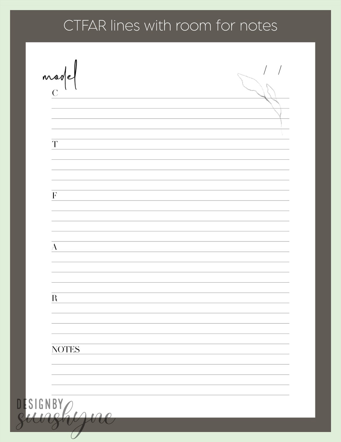 Descargas imprimibles de CTFAR Model and Thought para el modelo de autoentrenamiento, The Life ...