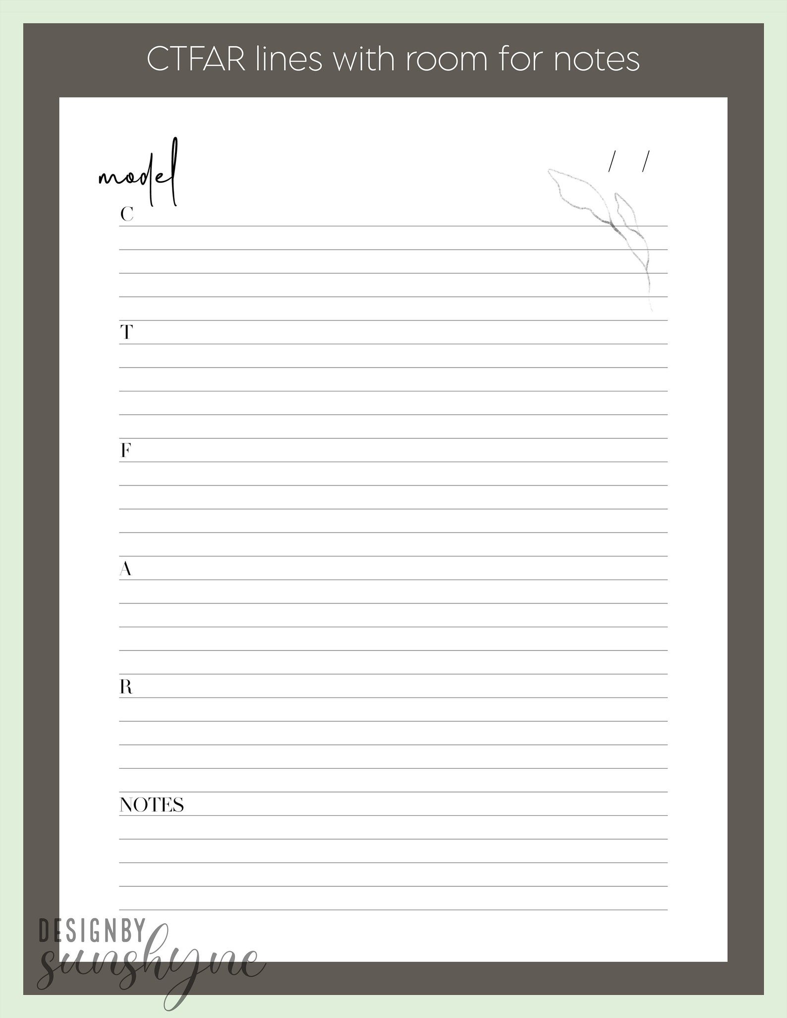 CTFAR Model & Thought Download: Self Coaching Journal Pages (PDF) - Etsy