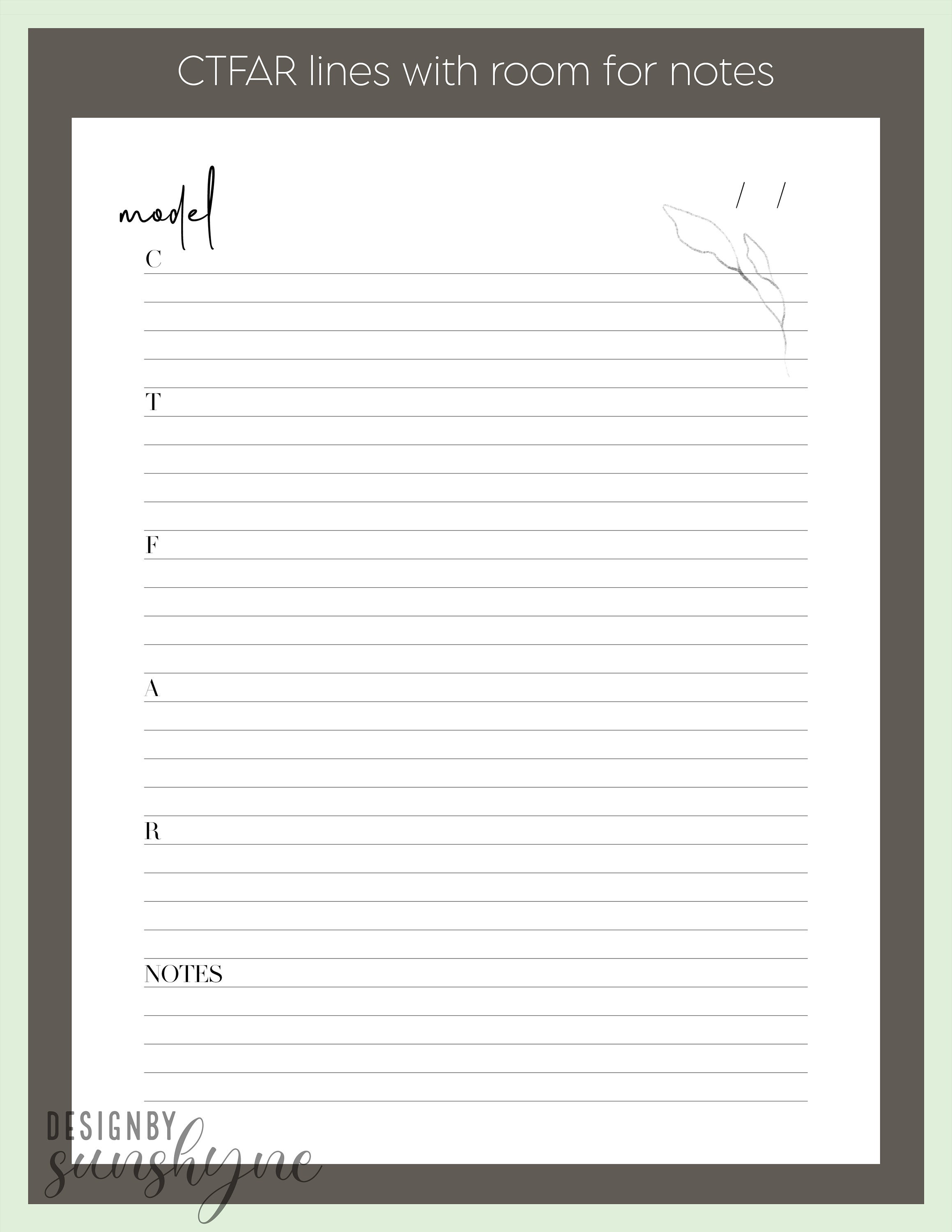 Descargas imprimibles de CTFAR Model and Thought para el modelo de autoentrenamiento, The Life ...