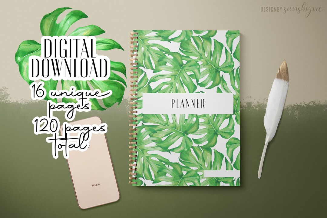 Plant Planner, Undated Monthly, Weekly, and Daily Pages, Goal Journal ...