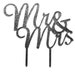 17 Main Mr. & Mrs. Script Acrylic Cake Topper, Silver Glitter - Etsy