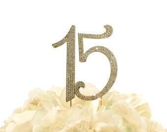 15 Cake Topper - Etsy