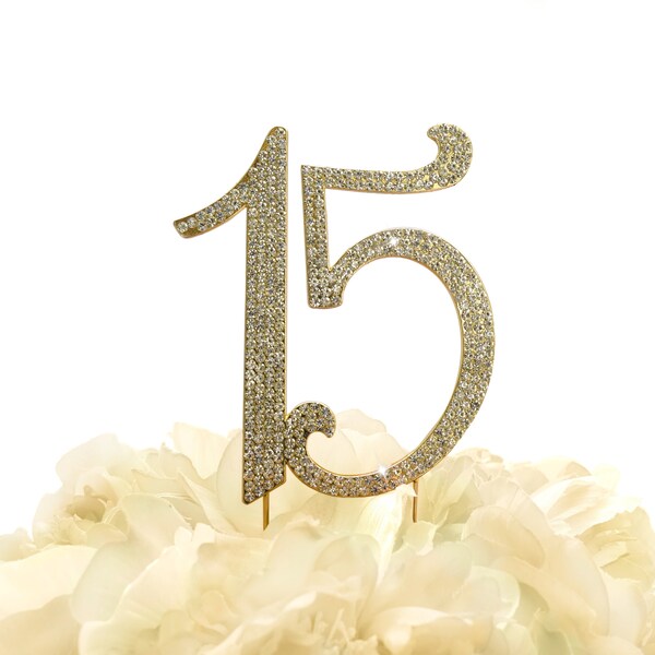 15 Cake Topper - Etsy