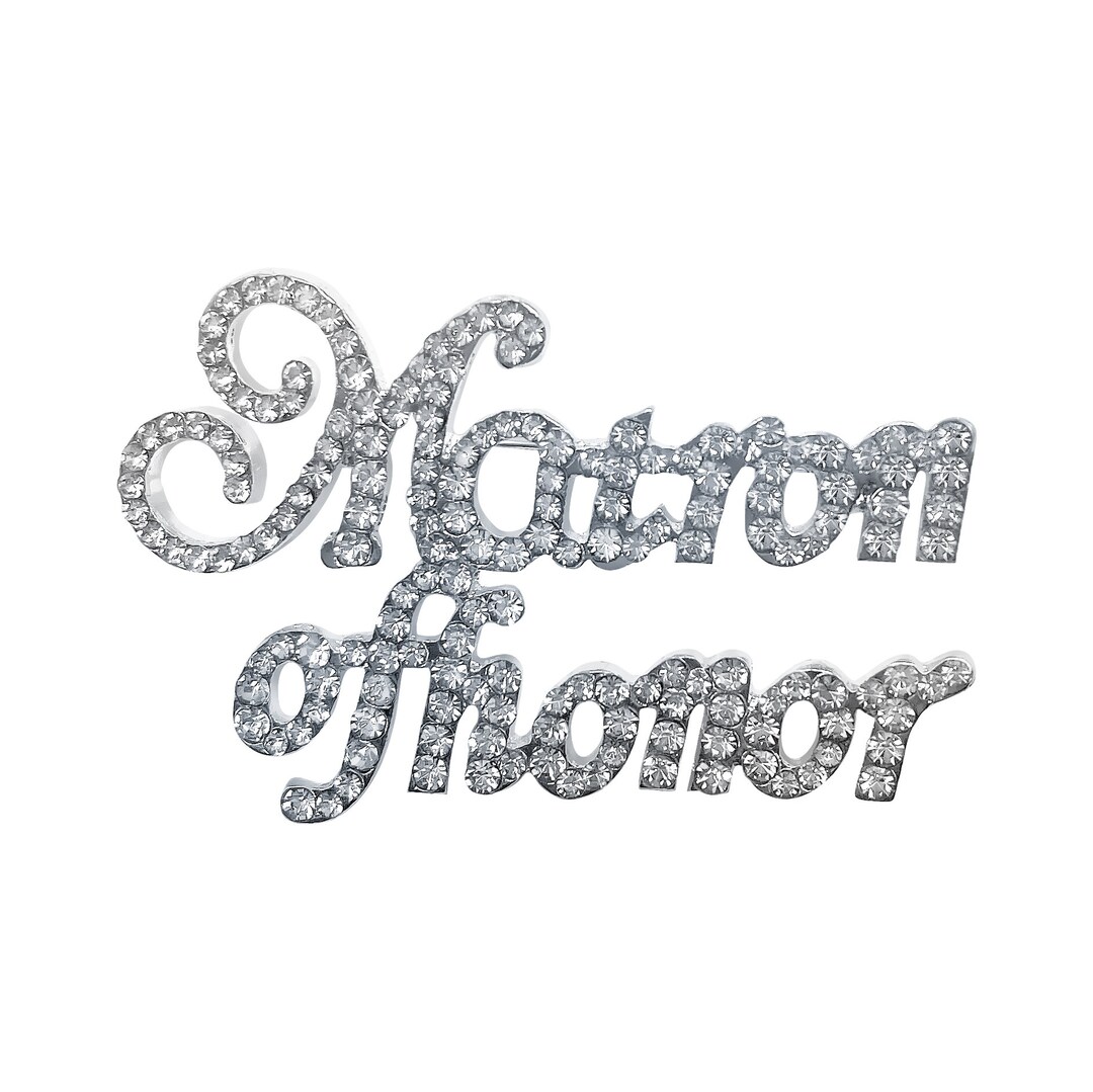 Bridal Party Brooch Pins matron of Honor silver - Etsy