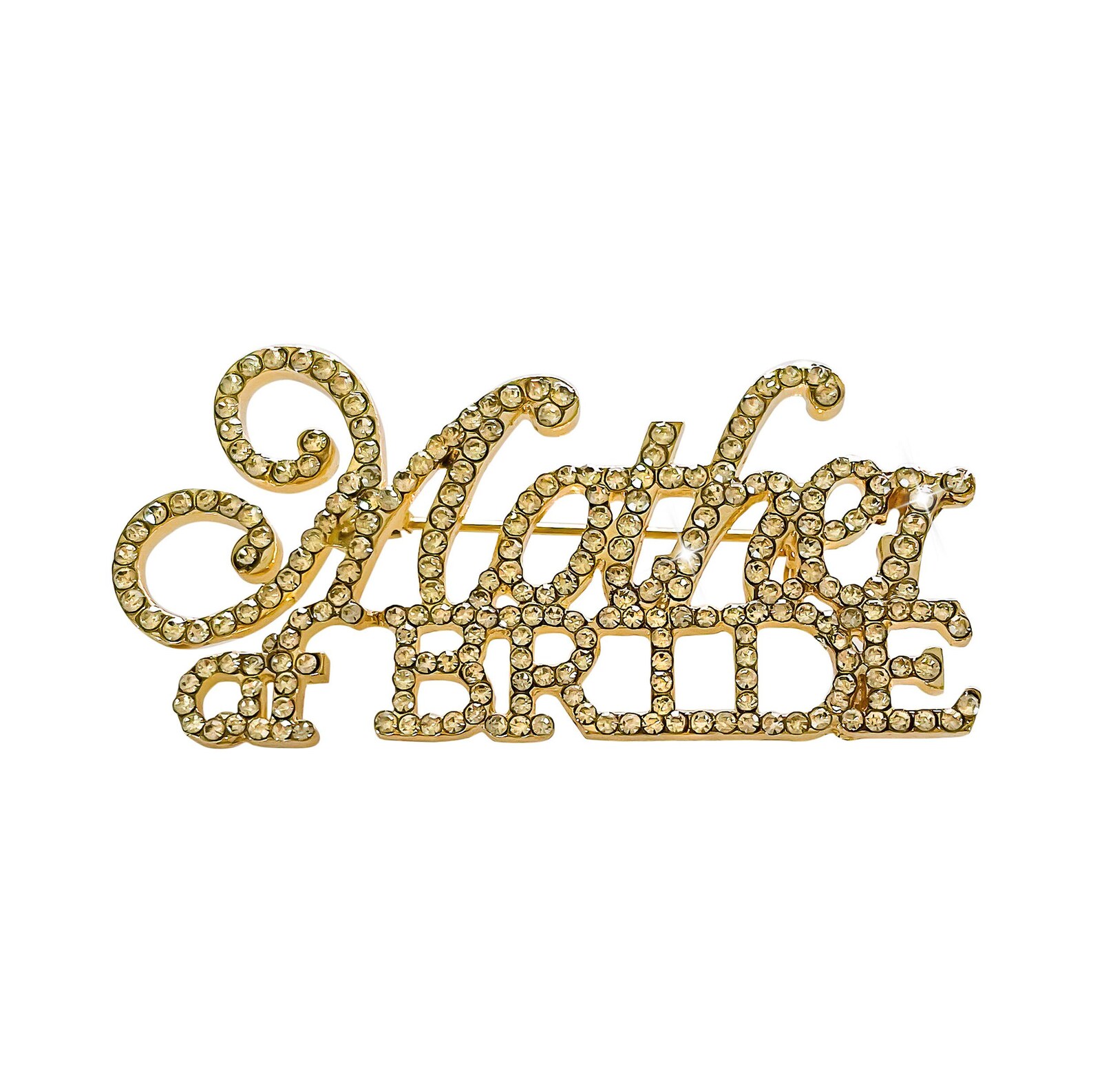 Mother of the Bride Rhinestone Pin Gold | Etsy