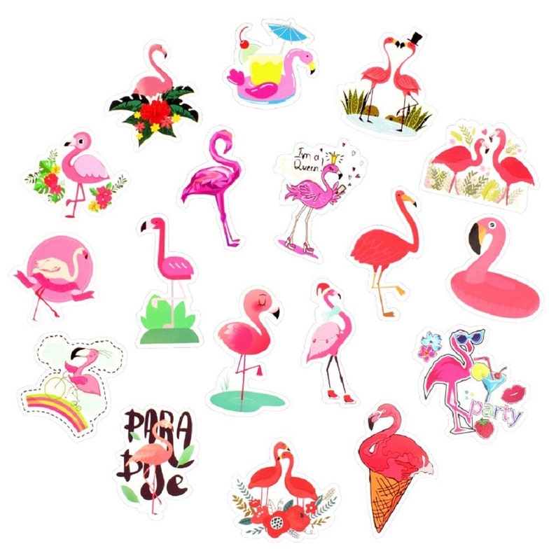 50 Flamingo Waterproof Stickers for Decorating - Etsy