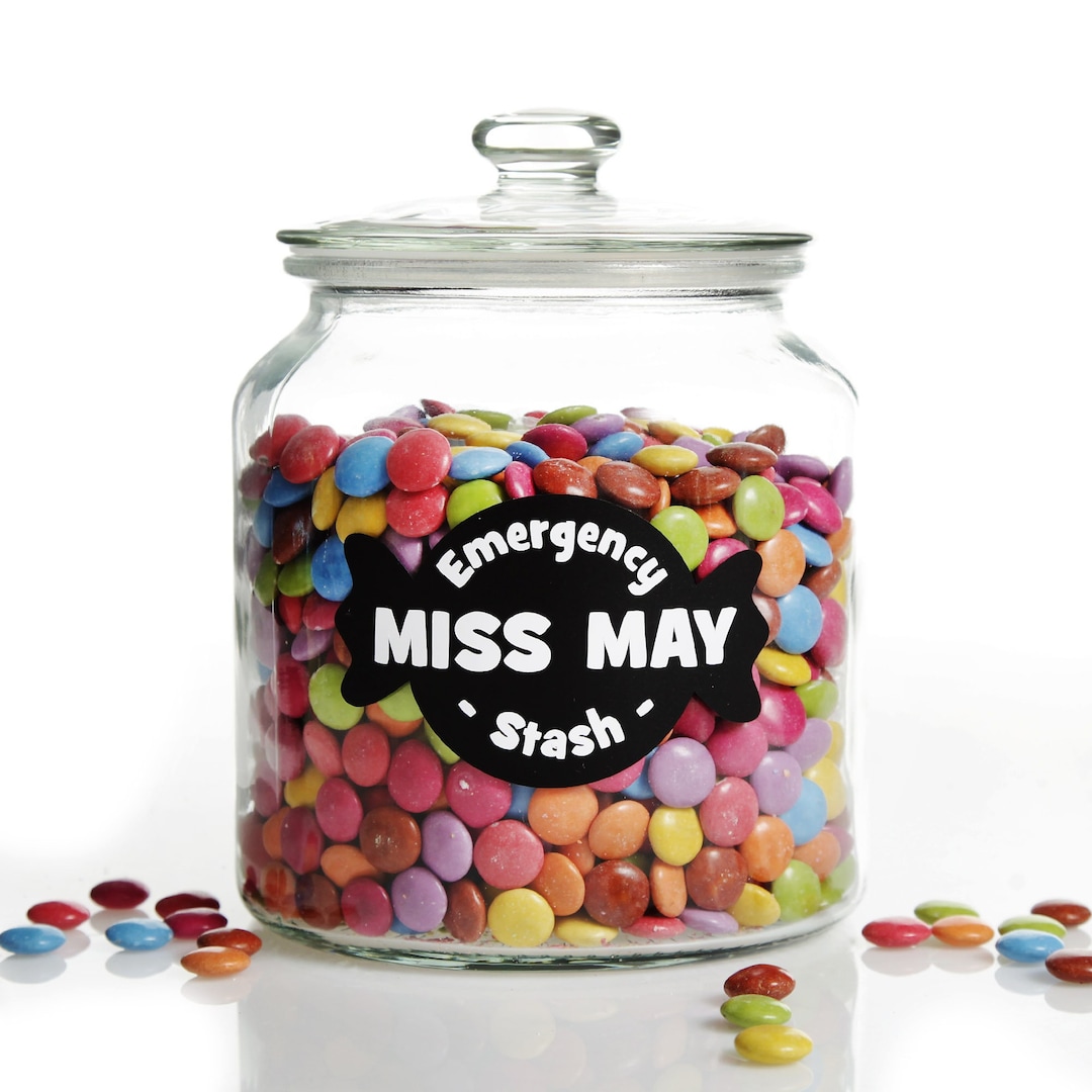 Personalised Lolly Jar - Emergency Stash - Etsy