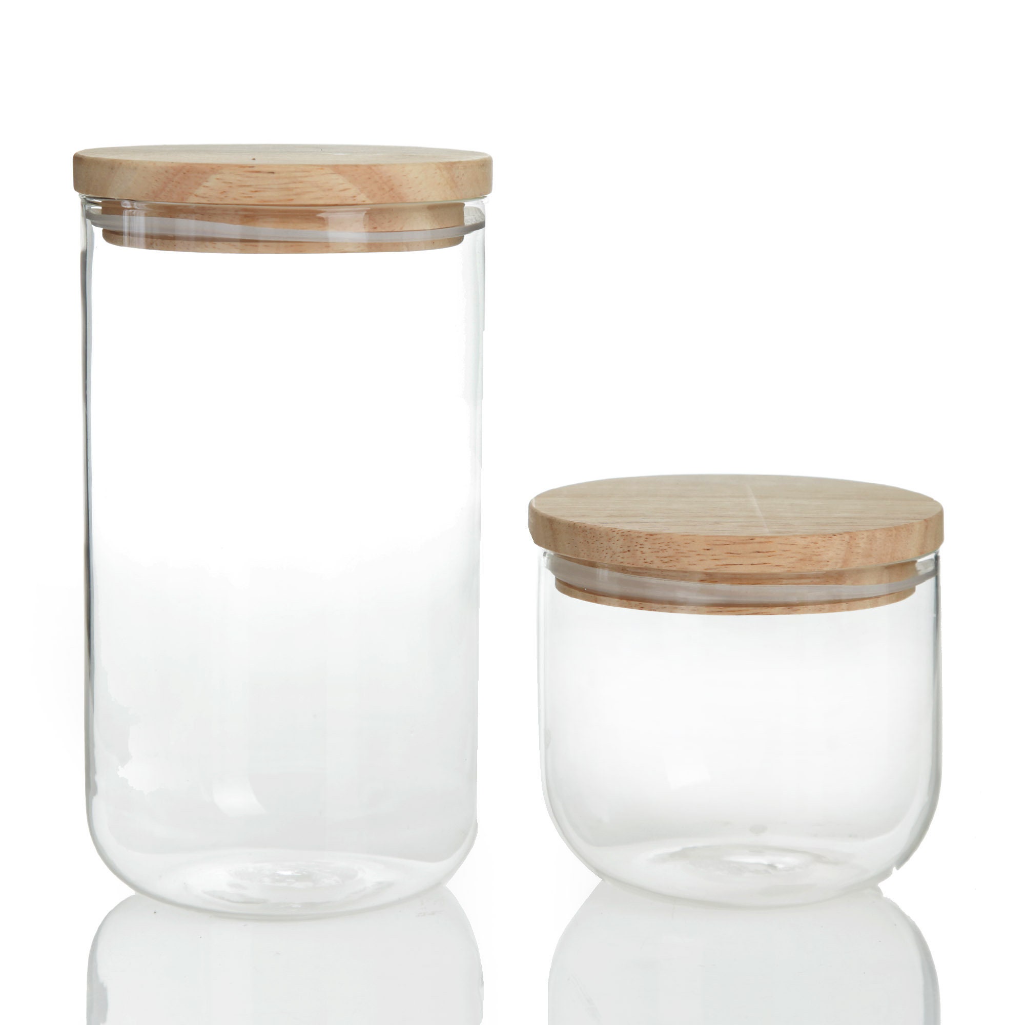 Personalised Treat Jar with Wooden Lid My Stache | Etsy