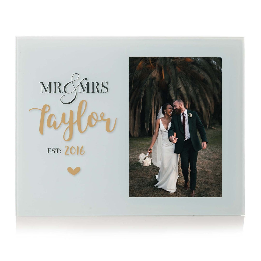Personalised Photo Frame - Mr & Mrs - Etsy