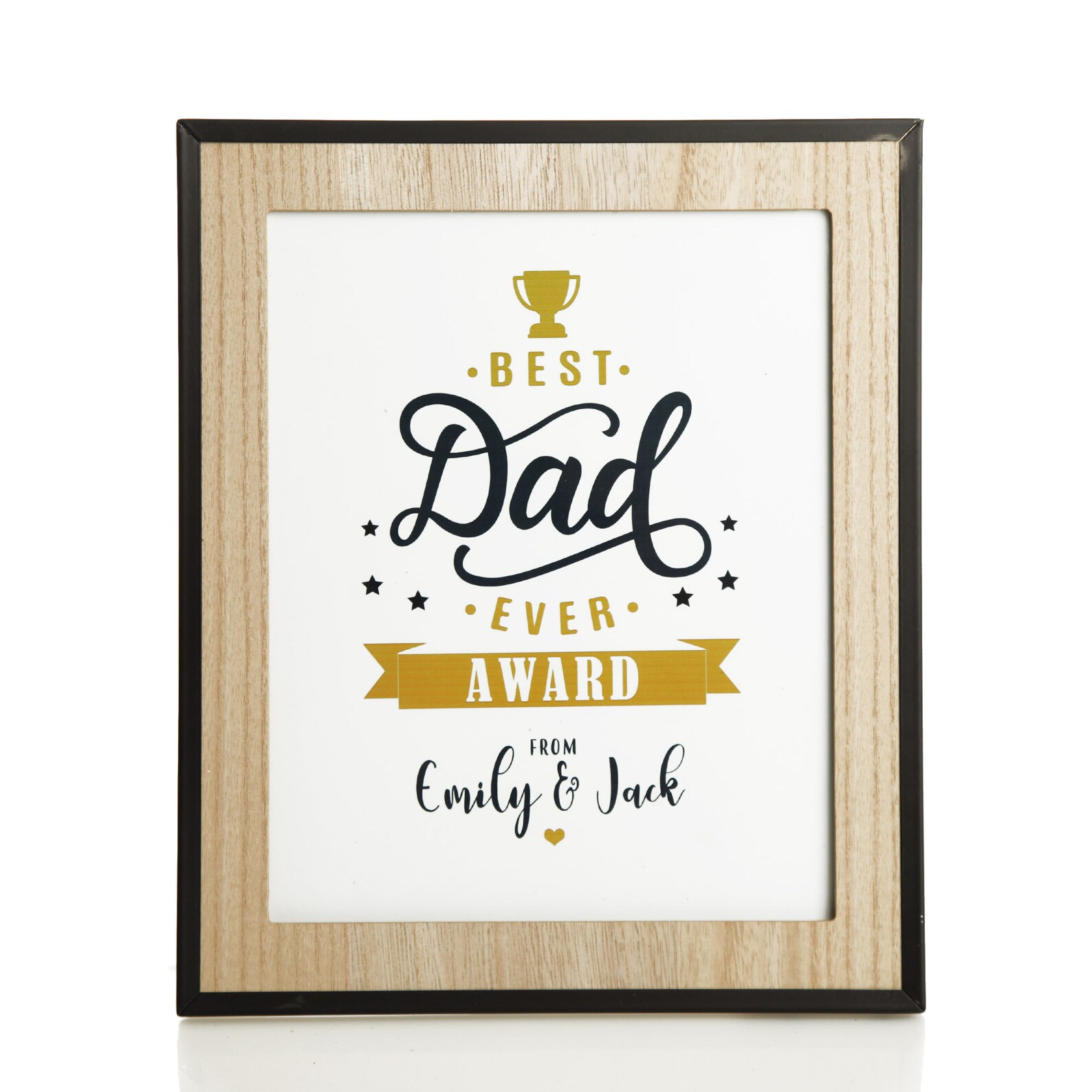 Personalised Framed Best Dad Ever Award - Etsy