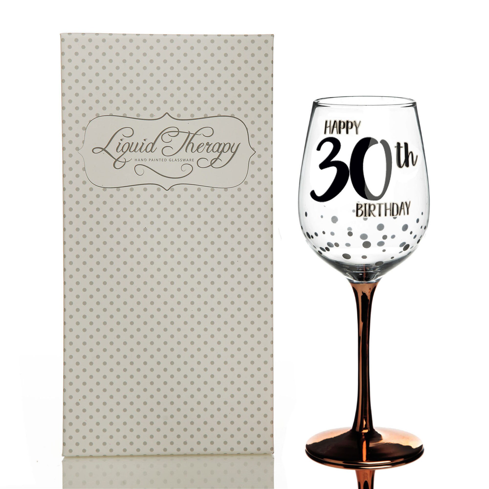 Personalised Rose Gold Happy 30th Birthday Wine Glass - Etsy