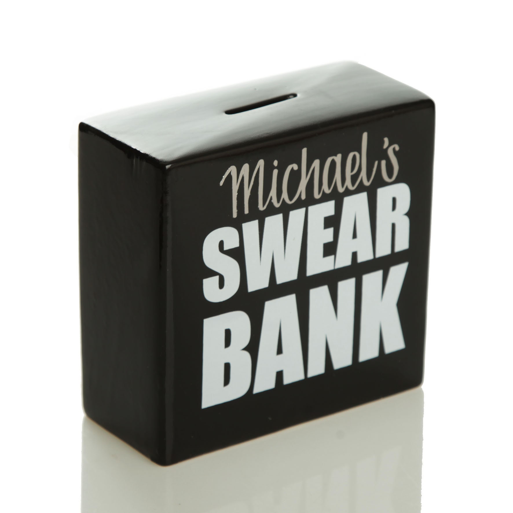 Personalised Black Ceramic Swear Bank Money Box | Etsy
