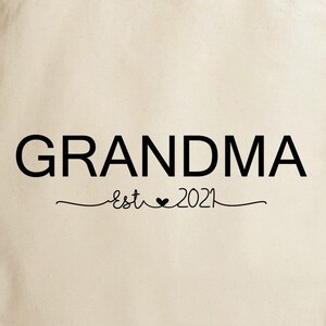 Personalised Grandma Est. Calico Tote Bag - Etsy