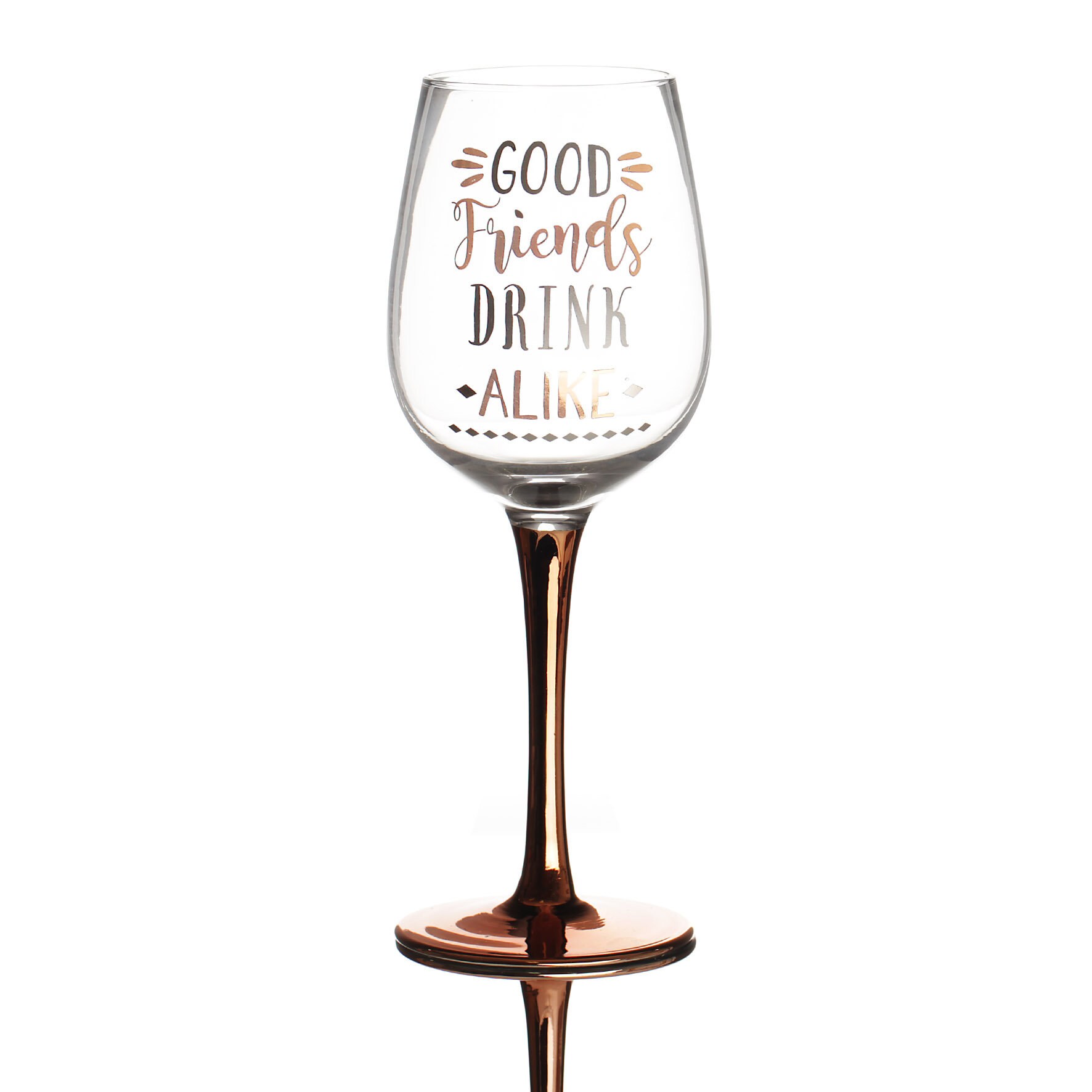 Personalised Rose Gold Good Friends Drink Alike Wine Glass - Etsy