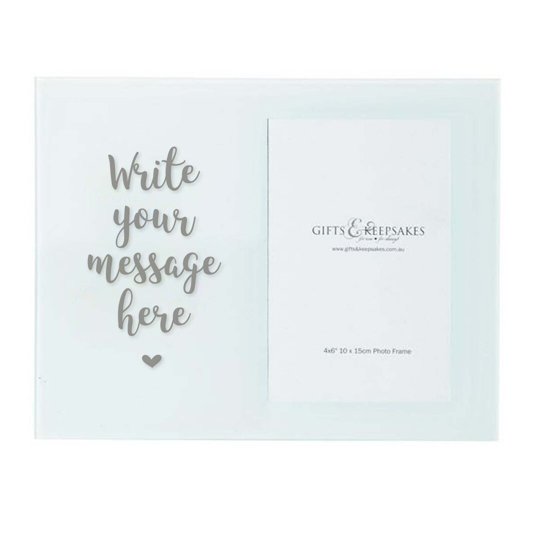 Personalised Photo Picture Frame - Write Your Own Message - Etsy