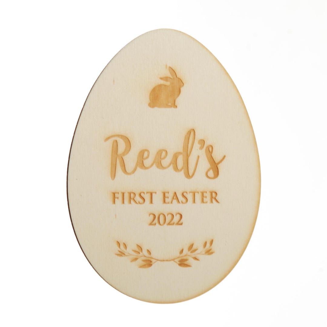 Personalised My First Easter Plaque - Wreath Egg - Etsy