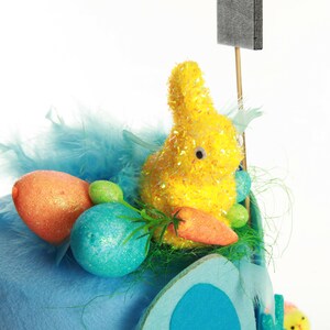 Handmade Blue Felt Bunny Easter Hat - Etsy