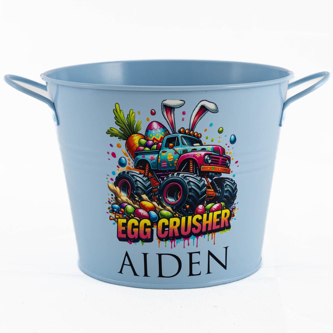 Easter Hamper Bucket - Monster Truck Egg Crusher - Etsy