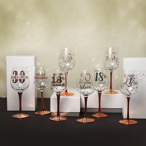 Personalised 18th Birthday Wine Glass Mixed Font - Etsy