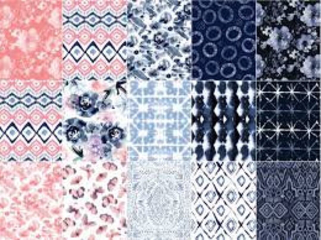 Indigo Rose by Camelot Fabrics - Etsy