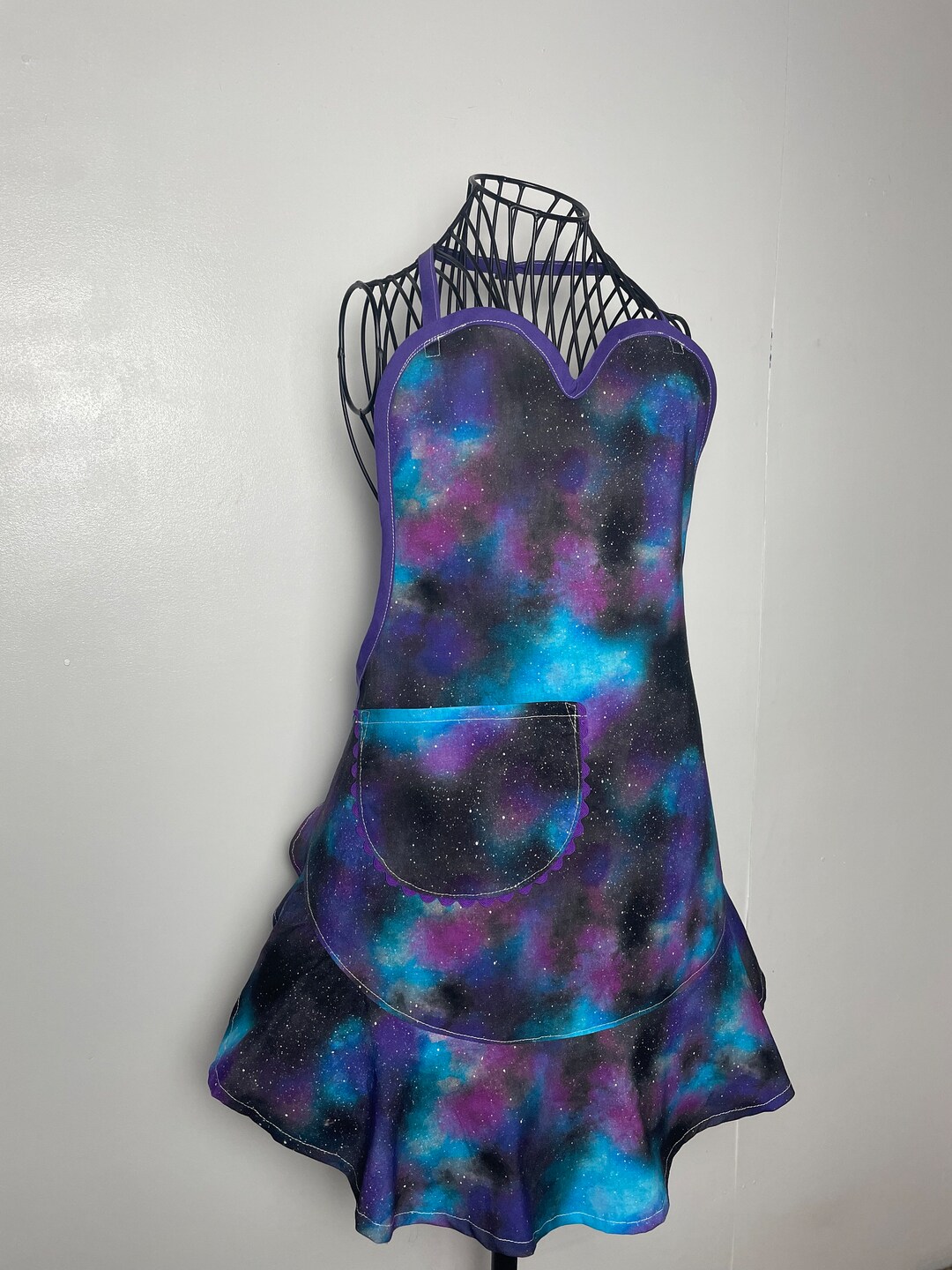 Galaxy Frilled Apron/cute Apron/cooking - Etsy