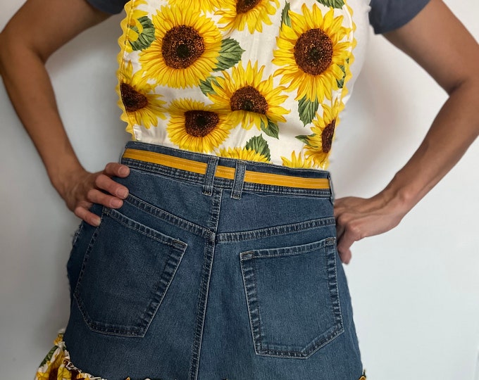 Sunflower Apron/apron/cooking Apron/jean/handmade - Etsy