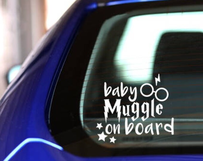 Baby Muggle on Board // Harry Potter Car Decal // Harry Potter Gift ...