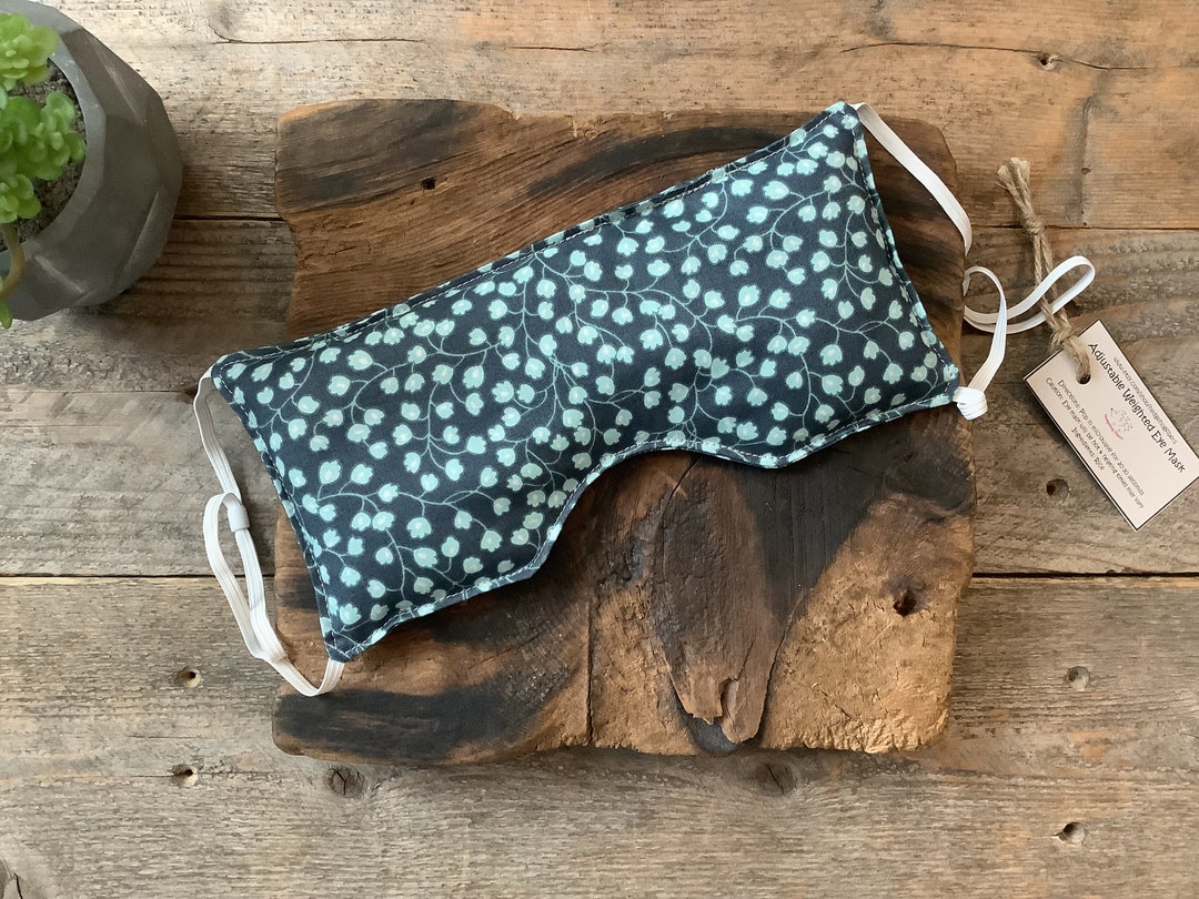 UNSCENTED Adjustable Weighted Eye Mask Floral Cotton Microwavable ...