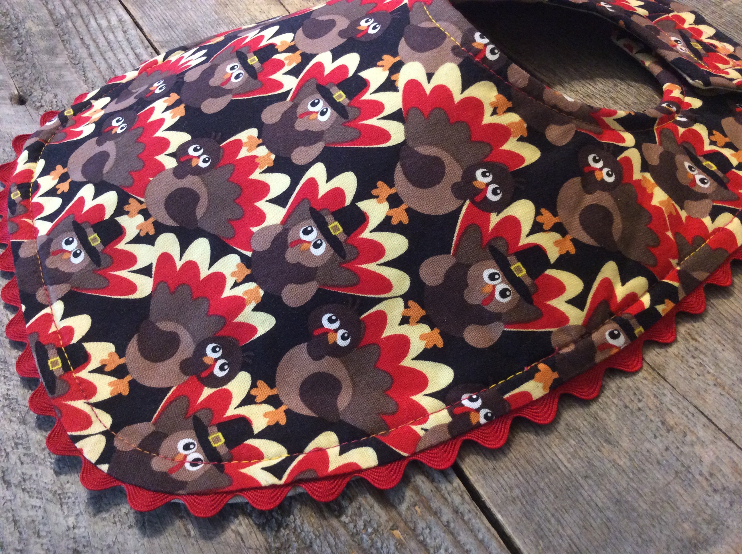Thanksgiving Bibs Red Turkeys Baby 1st Thanksgiving Bib Baby & Toddler ...