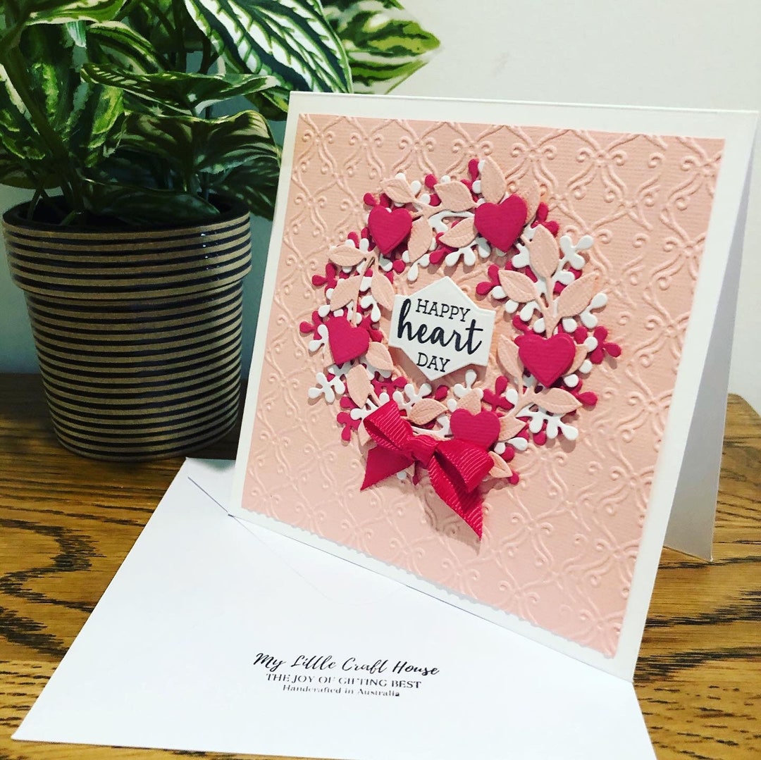 Happy Heart Day Greeting Card. Happy Valentines Day Card. Love Card ...