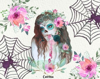 La Catrina Face Stencil - Etsy