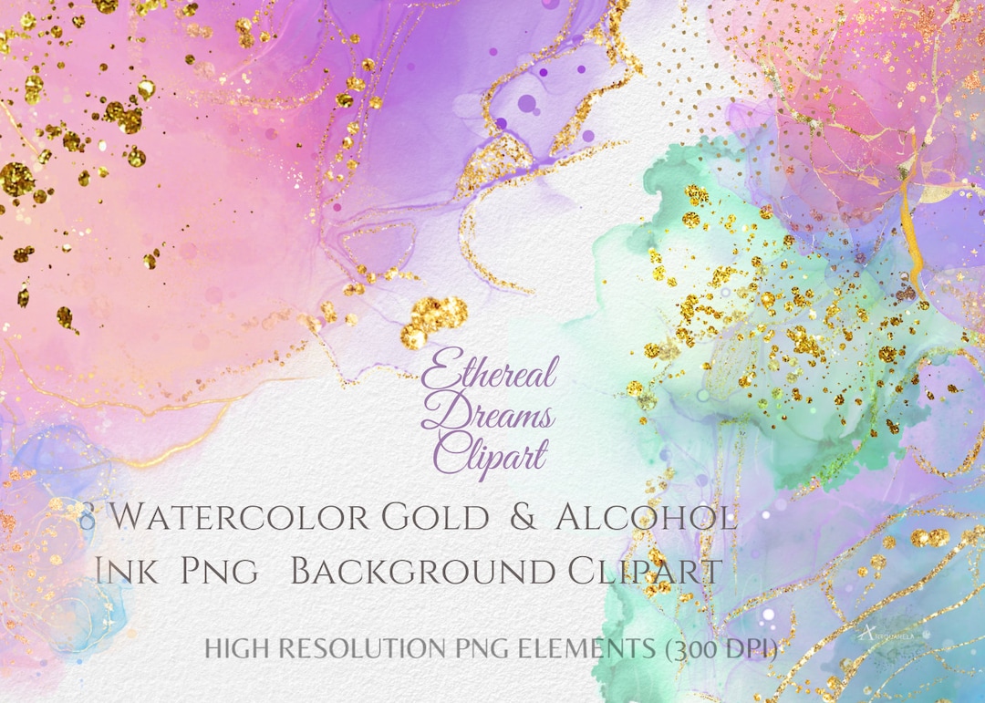 Alcohol Ink Clipart,watercolor PNG Background Colorful Abstract ...