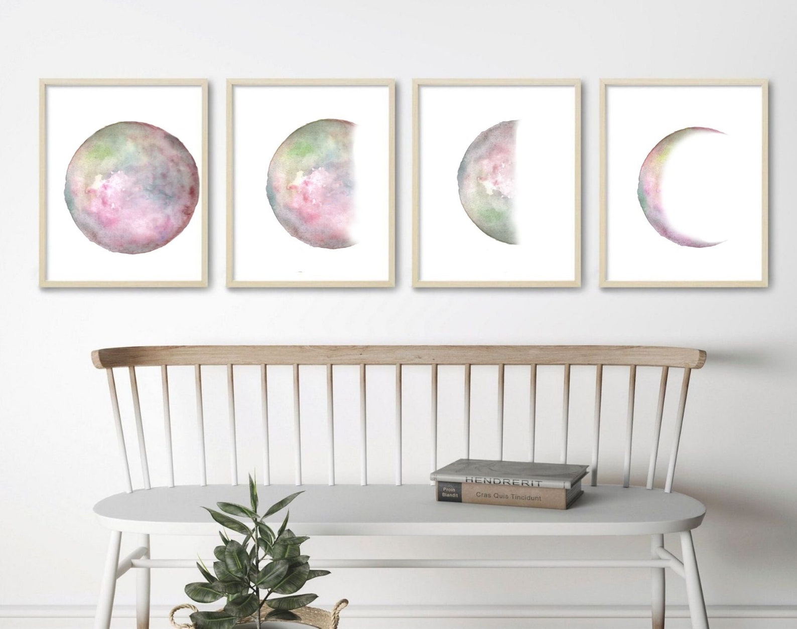 Moon Phases Cliparthand Painted Watercolor Moon Clip Art - Etsy