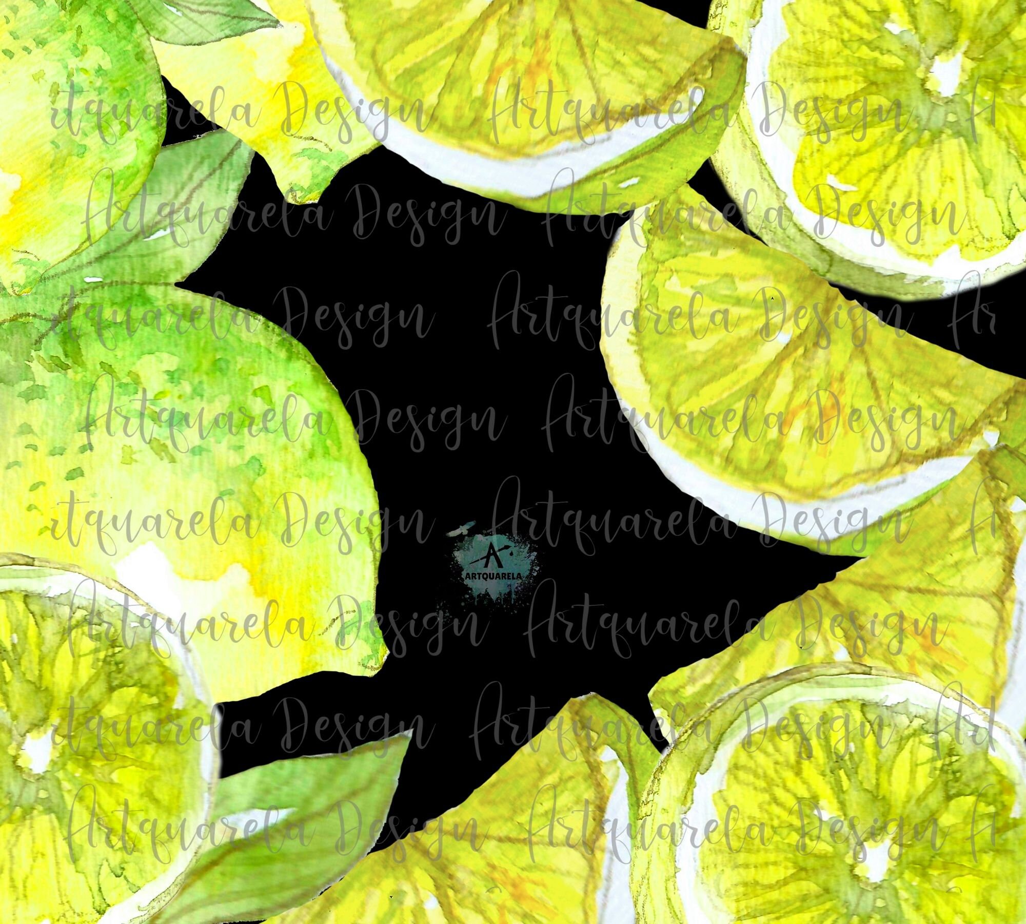 Hand Painted Watercolor Lemon Clipart Fruit Citrus Fruits Set | Etsy