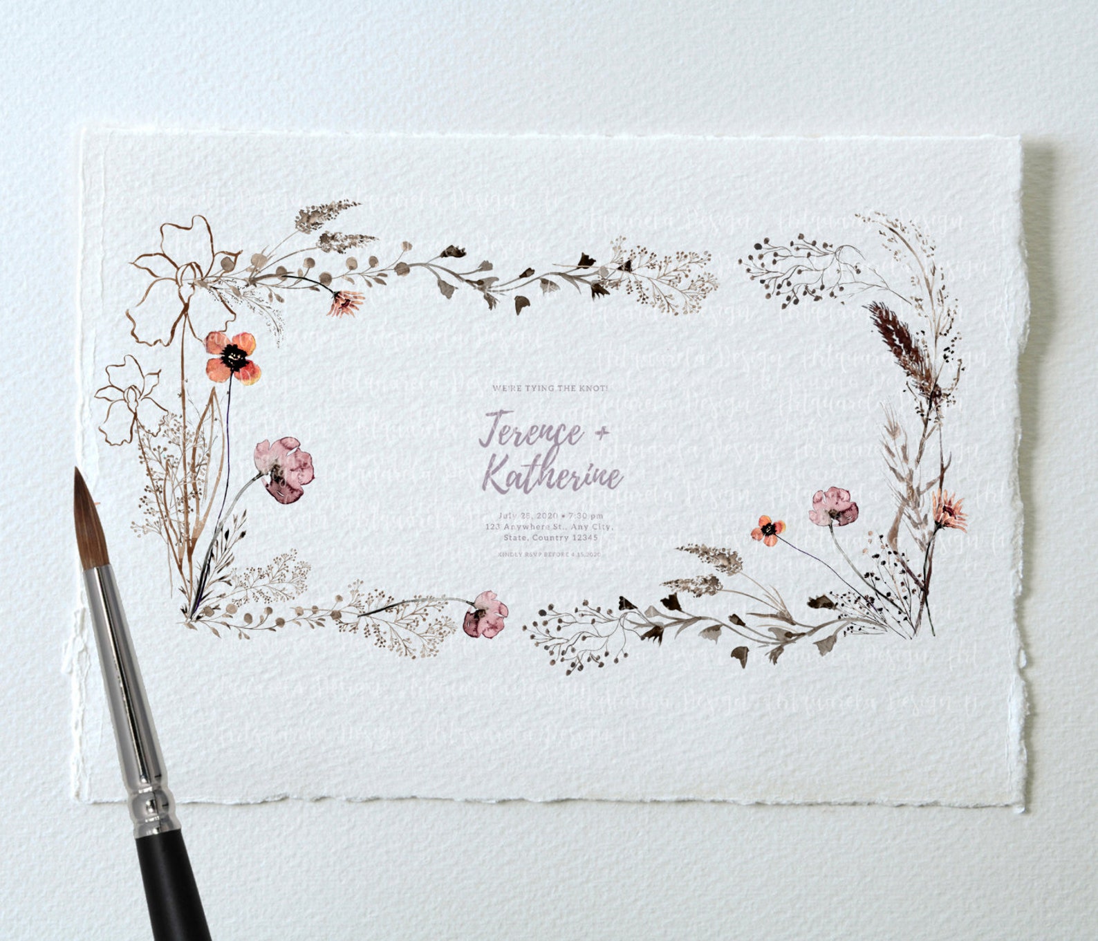 Watercolor Botanical Clipart Collection Pngframes Boho - Etsy