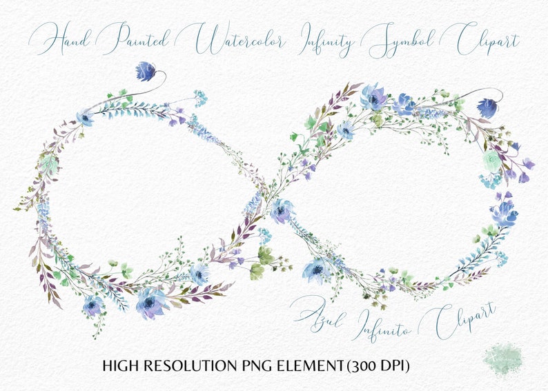 Watercolor Floral Infinity Symbol Clipart Infinity Love Sign - Etsy