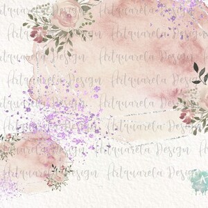 5 Watercolor Floral Frames Clipart,gold and Silver Overlays Finished ...