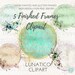 5 Watercolor & Glitter Confetti Floral Frames Clipartgold and - Etsy