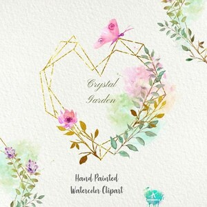 Gold Glitter Pre-made Frames,watercolor Floral Frames, Floral Heart Png ...