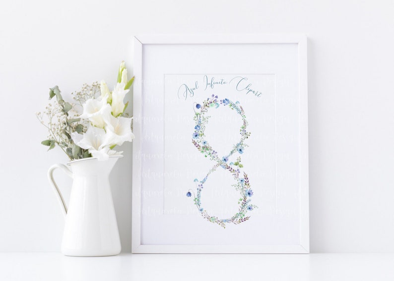 Watercolor Floral Infinity Symbol Clipart Infinity Love Sign - Etsy