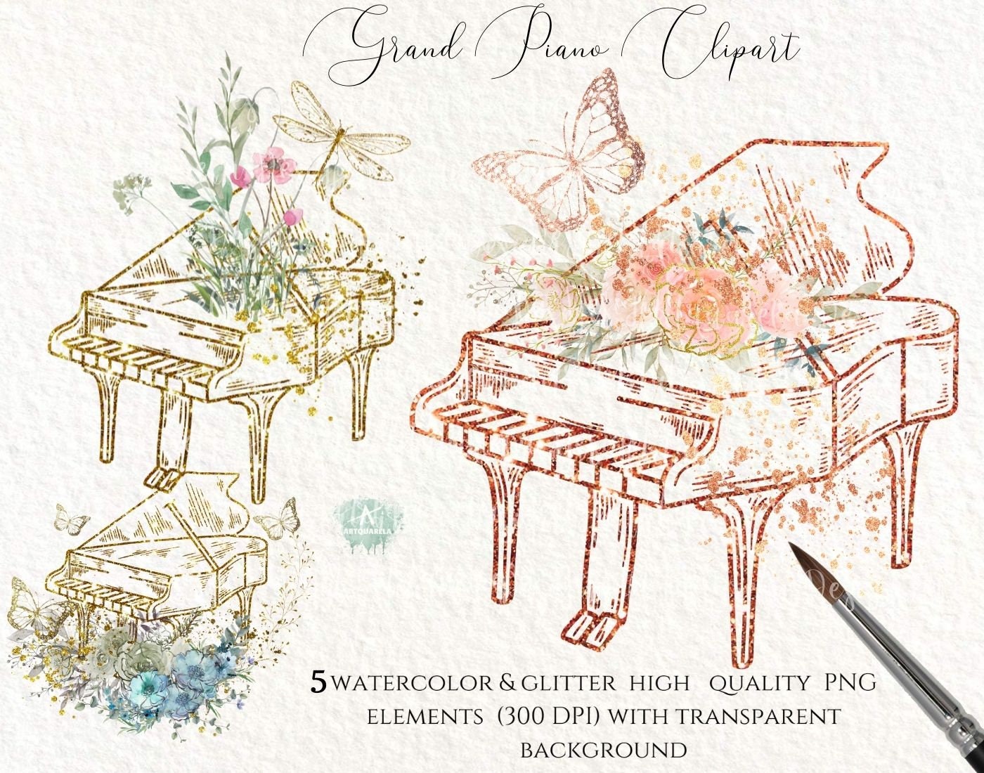 Playing Piano Clipart