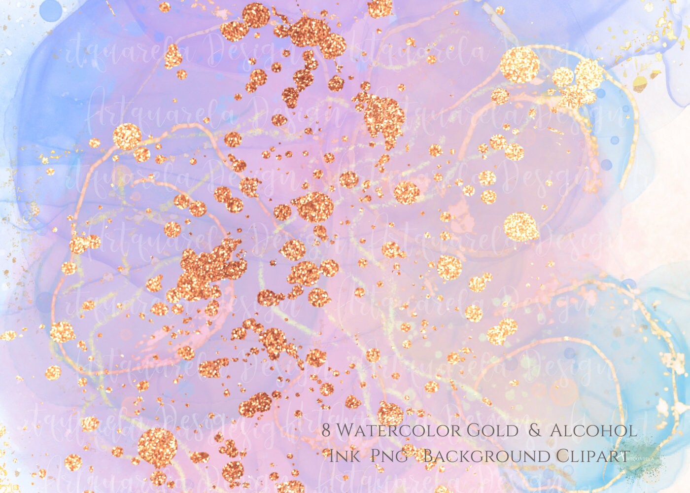 Alcohol Ink Clipartwatercolor PNG Background Colorful - Etsy