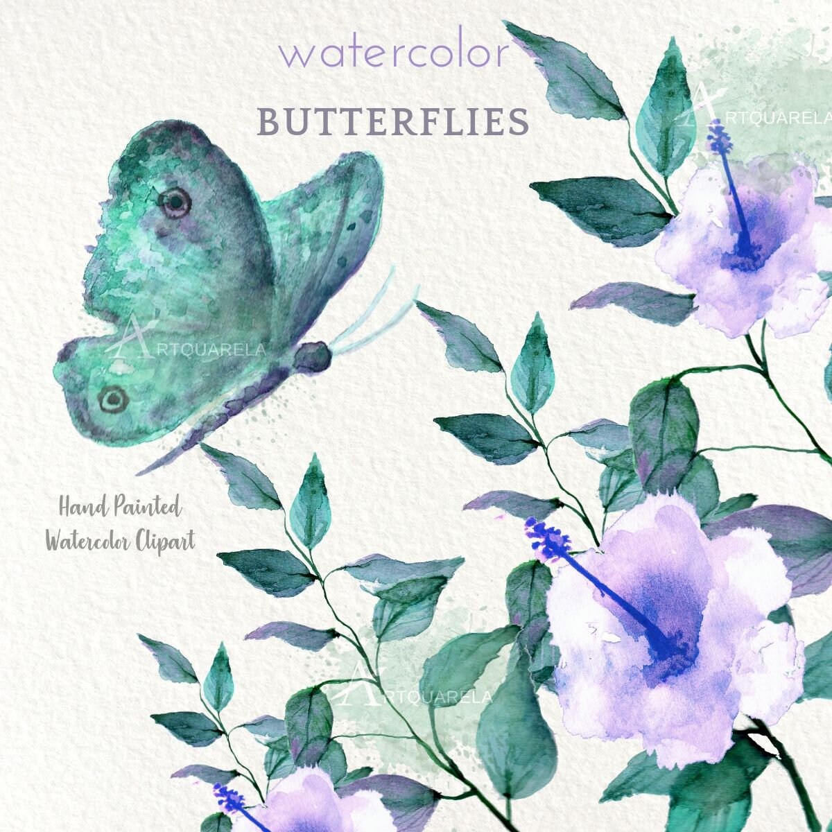 37 Watercolor Butterflies Collection Clipart Colorful - Etsy