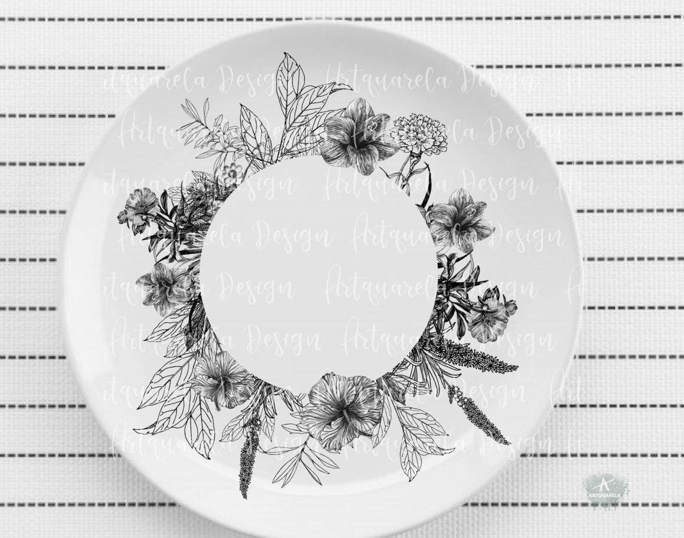Hand Drawn Botanical Wreath Frame PNG Wreath Frame Clipart - Etsy