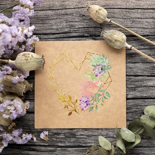 Gold Glitter Pre-made Frameswatercolor Floral Frames Floral - Etsy