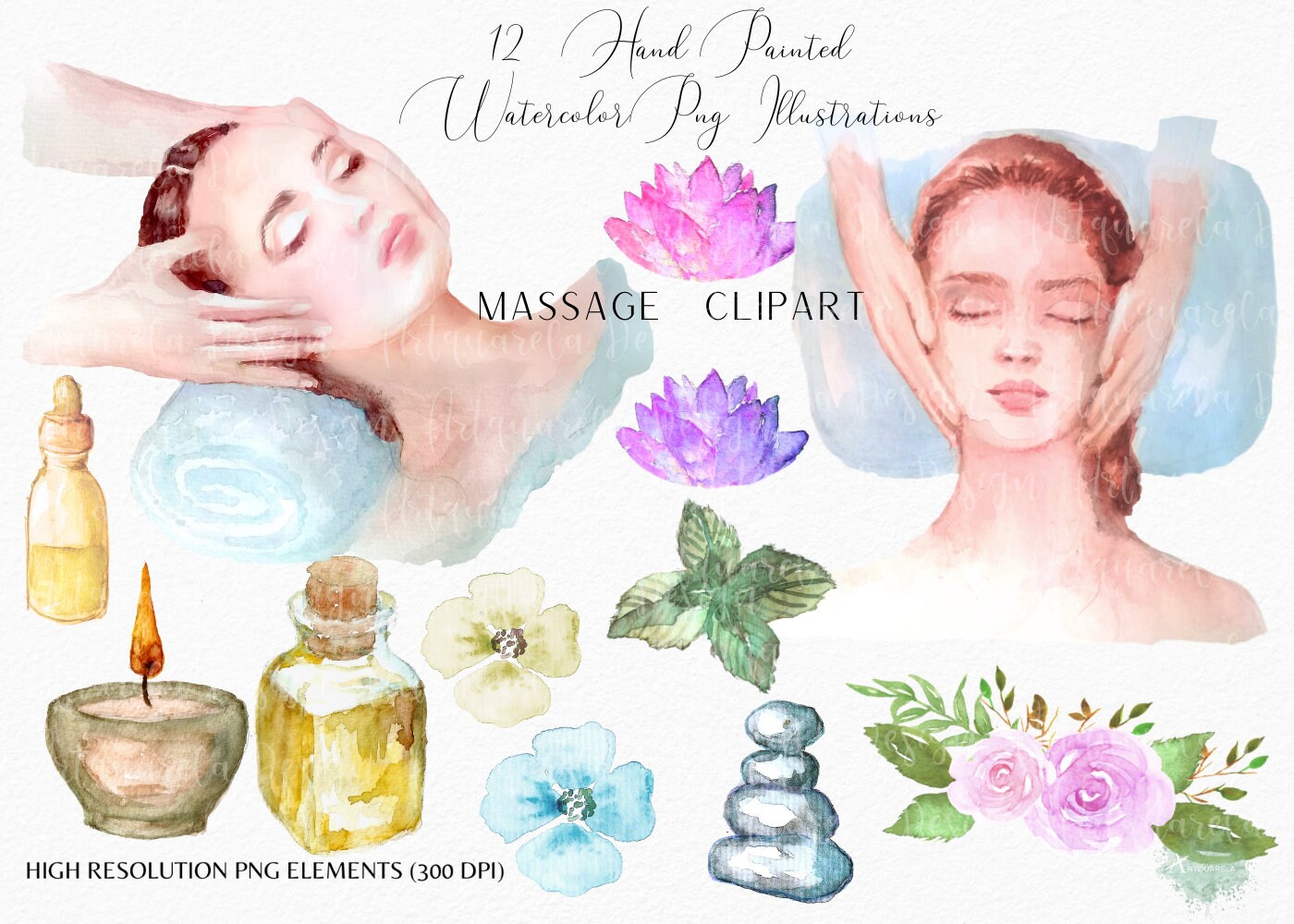 Spa Massage Clipart