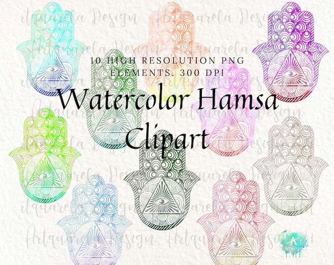 Hamsa, Digital Art, Hamsa Hand, Png File, Transparent PNG File, Clip Art, Watercolor, Zentangle ...