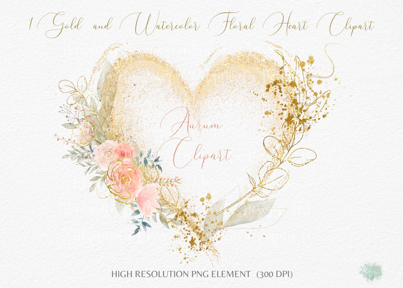 Glitter Hearts And Roses