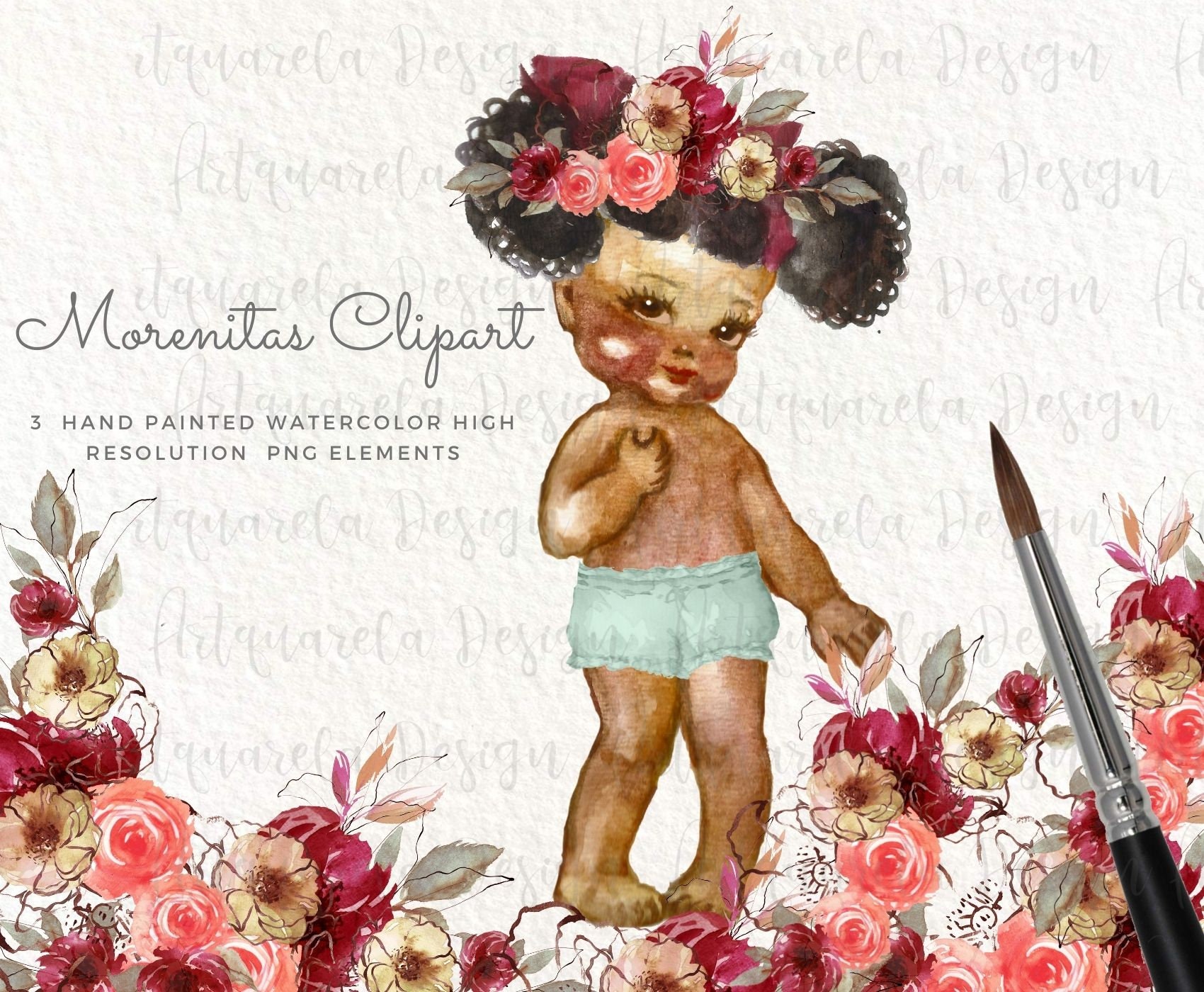 Black Baby Girl Clipart African American Baby Girl Vector Baby - Etsy
