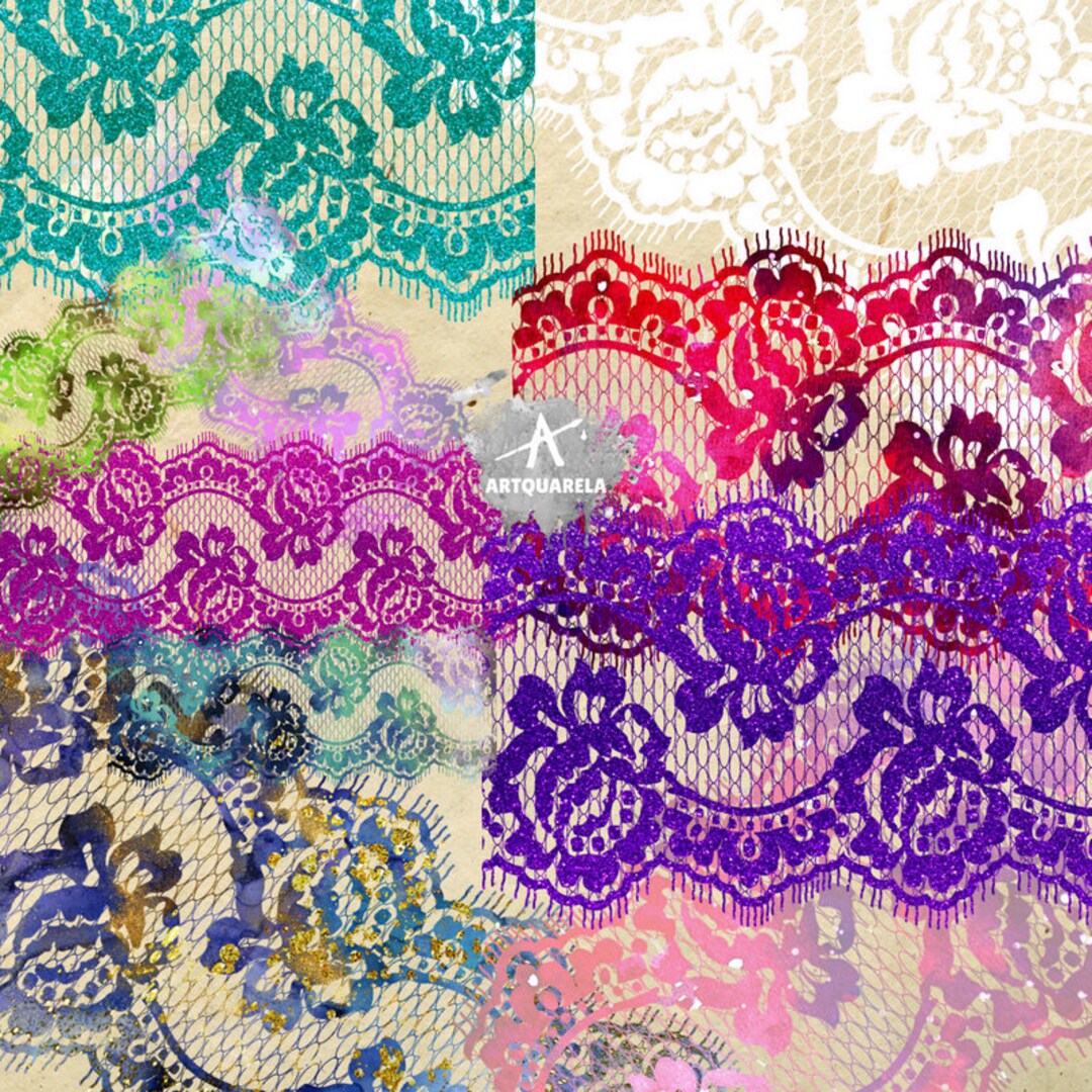 10 Overlay Lace Clipart, Borders Clipart, Glitter Lace Clip Art,blue ...